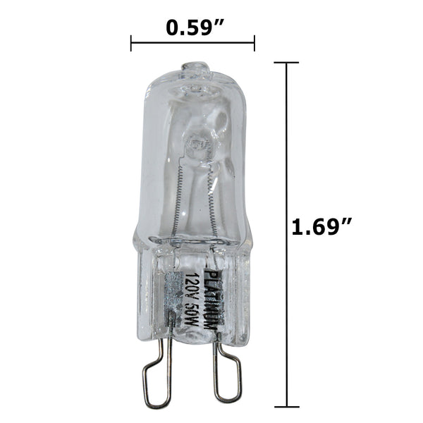 BulbAmerica 50W 120V G9 Bi-Pin Base Clear Halogen Bulb