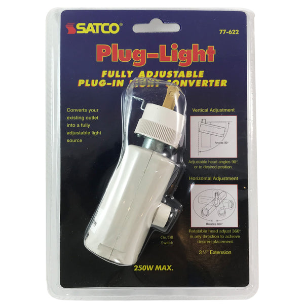 SATCO One Light Plug-A-Light - Outlet to Medium Socket Adapter ...