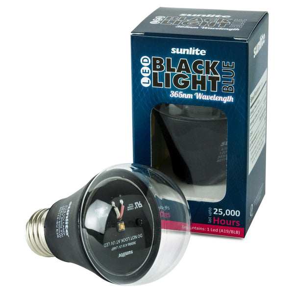 SUNLITE A19 LED 2W 120V E26 Medium Base UV Black Light – BulbAmerica