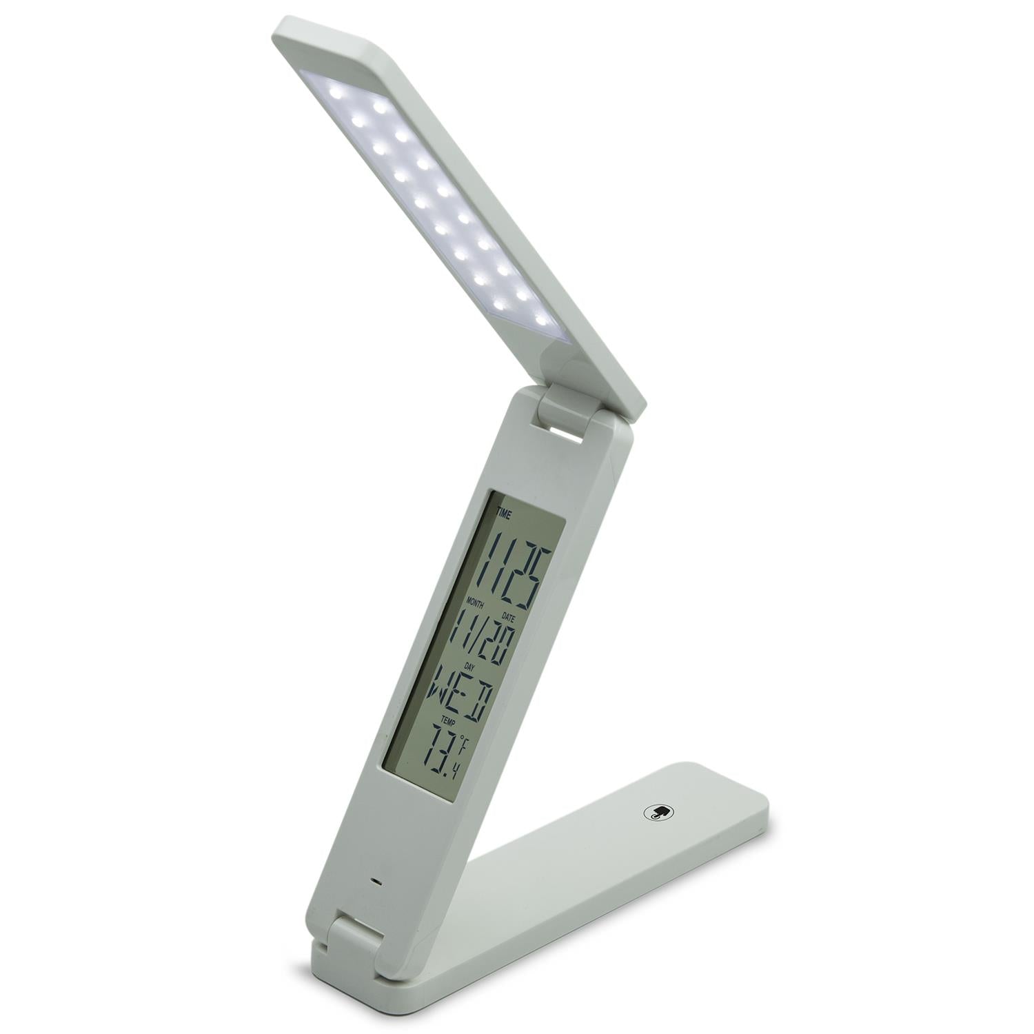 SUNLITE LED Foldable Table Lamp with Calendar Rechargeable Touch Dimme ...