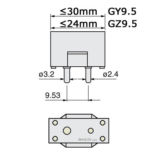 OSRAM FDT 64628 bulb 100w 12v GY9.5 Single Ended Halogen light Bulb ...