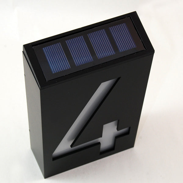 Waterproof Solar Power LED Address Number Door Wall Plate Light Sign ...