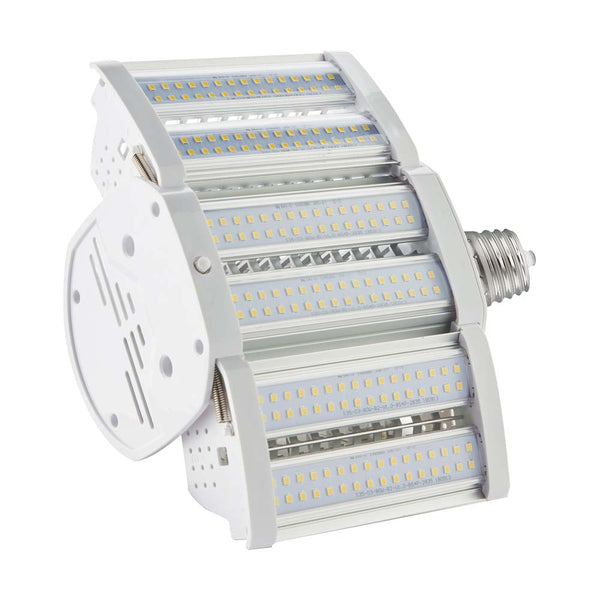 Satco 80w LED Hi-lumen shoe box style lamp fixture 5000K Mogul Extende ...