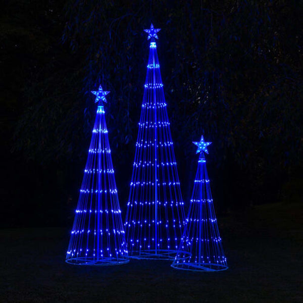 12-ft. Blue LED Animated Outdoor Lightshow Christmas Tree – BulbAmerica